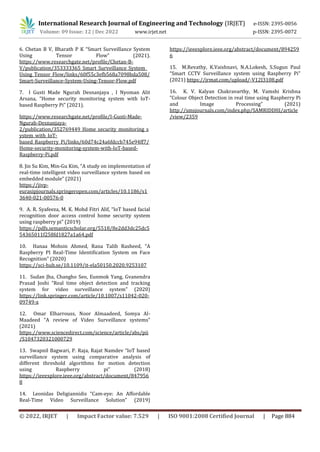 REAL-TIME VIDEO SURVEILLANCE USING RASPBERRY PI | PDF