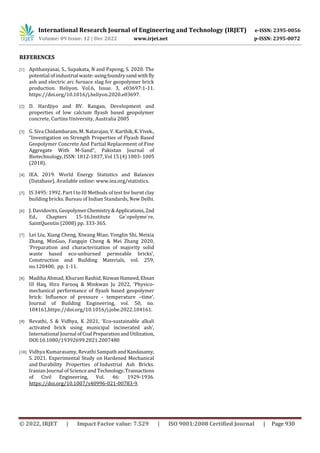 Study on the development and behavior of green geopolymer bricks | PDF