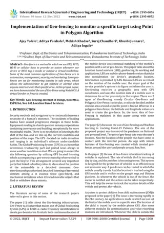 Implementation of Geo-fencing to monitor a specific target using Point in Polygon Algorithm | PDF