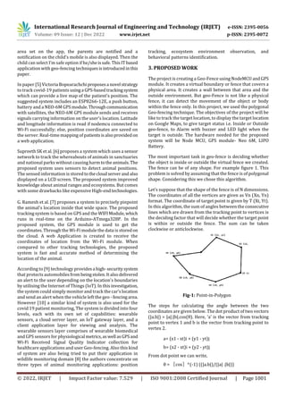 Implementation of Geo-fencing to monitor a specific target using Point ...