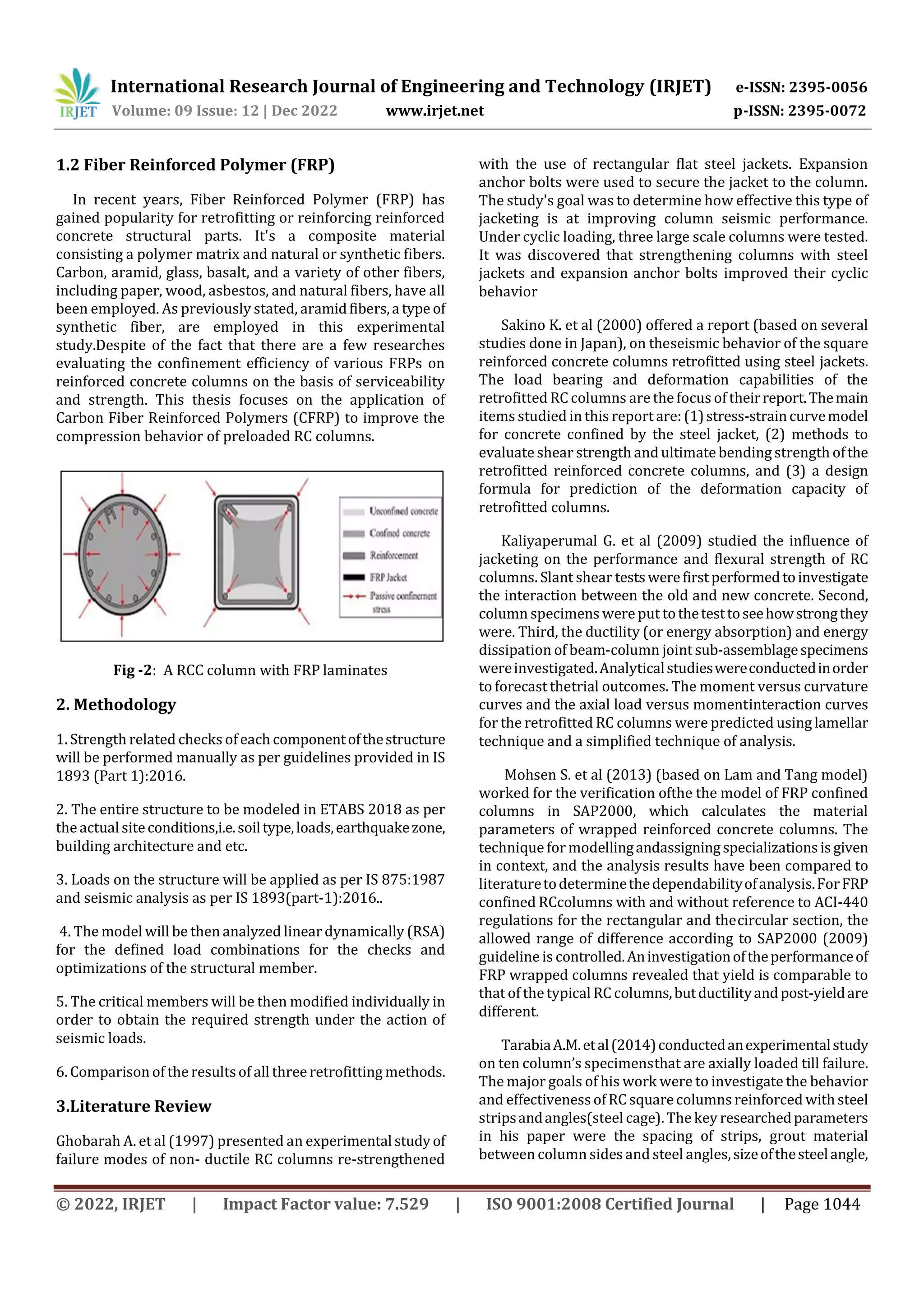 Structural Performance of Jacketing in Reinforced Concrete Columns: A ...