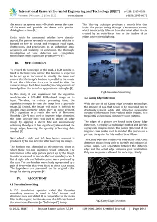 Implementation of Lane Line Detection using HoughTransformation and Gaussian Smoothing | PDF