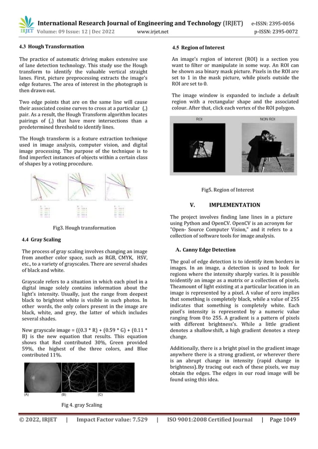 Implementation Of Lane Line Detection Using Houghtransformation And