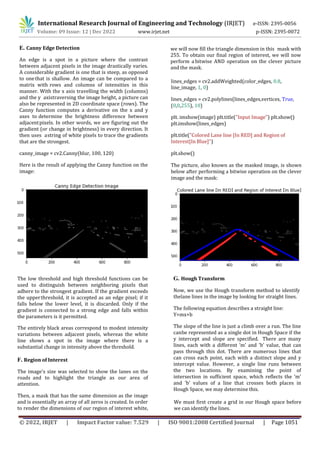 Implementation of Lane Line Detection using HoughTransformation and Gaussian Smoothing | PDF