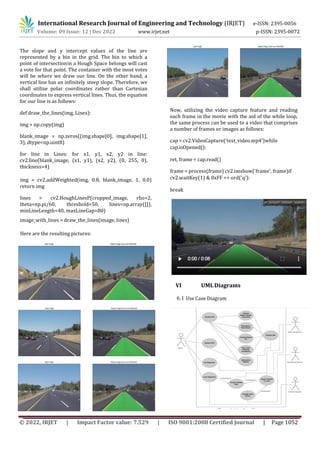Implementation of Lane Line Detection using HoughTransformation and ...