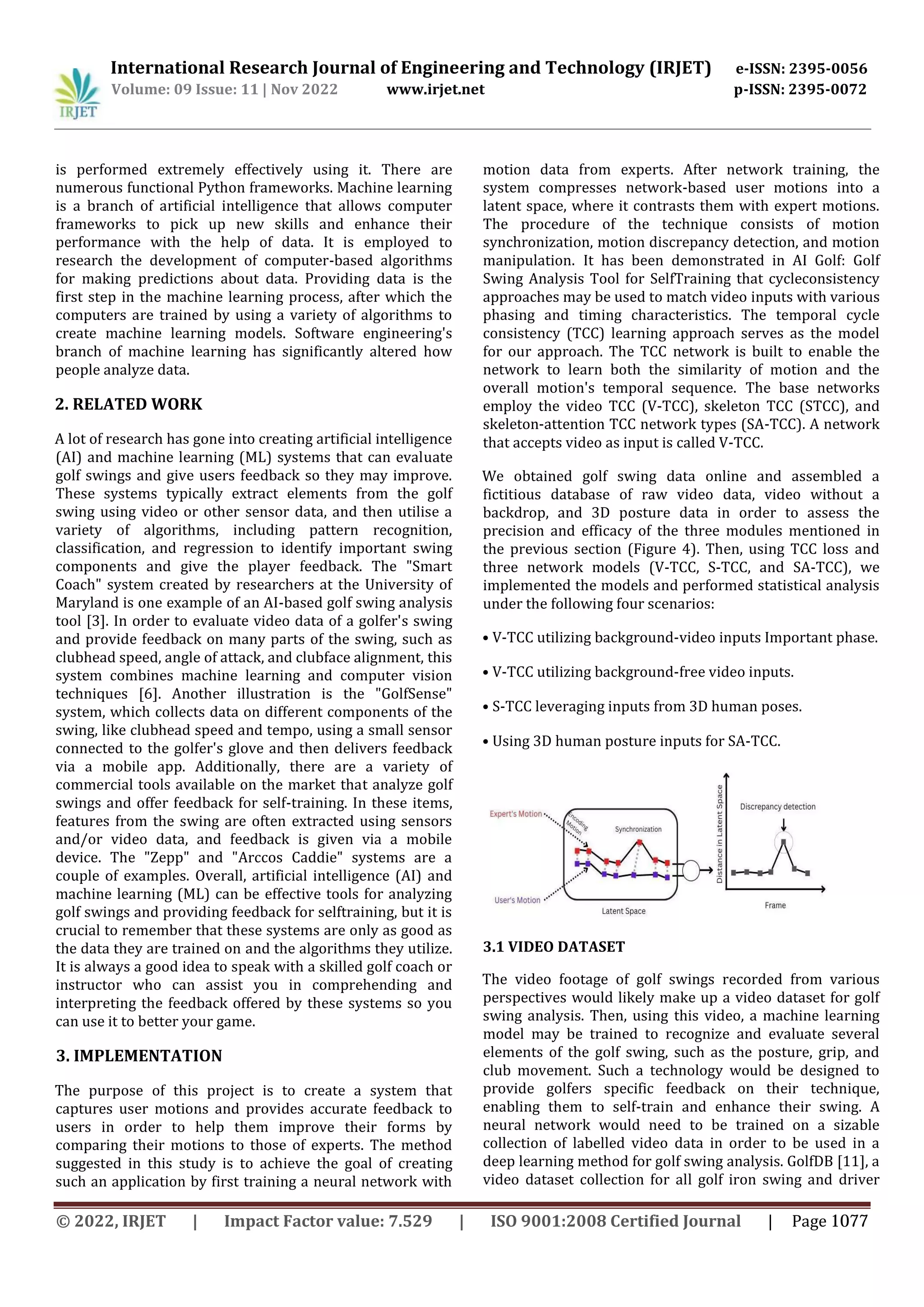 AI Golf: Golf Swing Analysis Tool for Self-Training | PDF