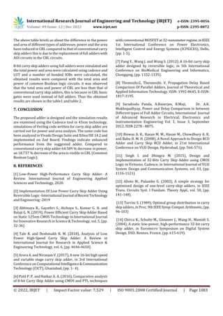 Design and Implementation of Different types of Carry skip adder | PDF
