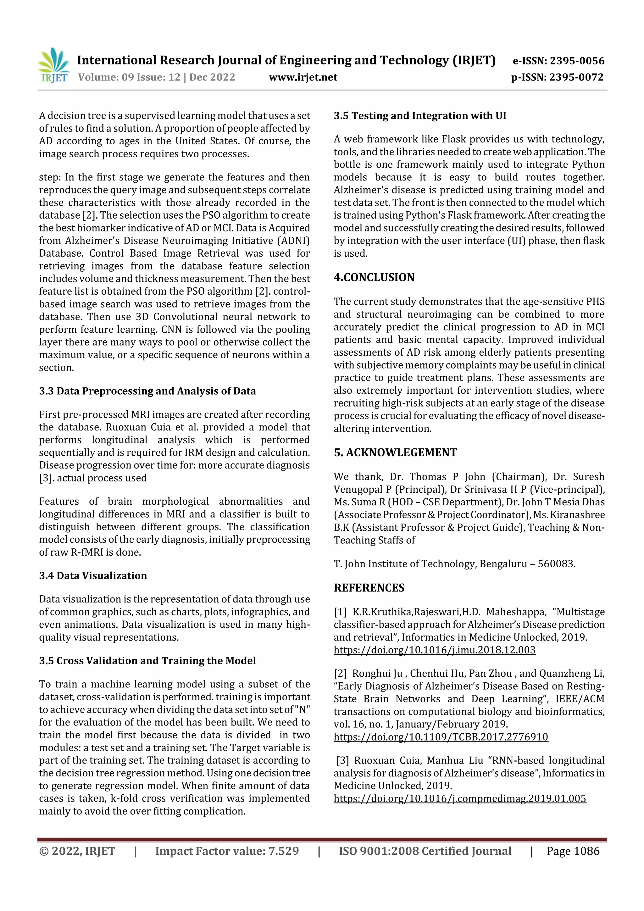 Alzheimer Disease Prediction using Machine Learning Algorithms | PDF