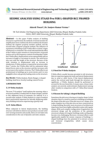 SEISMIC ANALYSIS USING STAAD Pro FOR L-SHAPED RCC FRAMED BUILDING | PDF