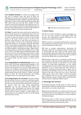 Smart Barcode Authentication System Using Python | PDF