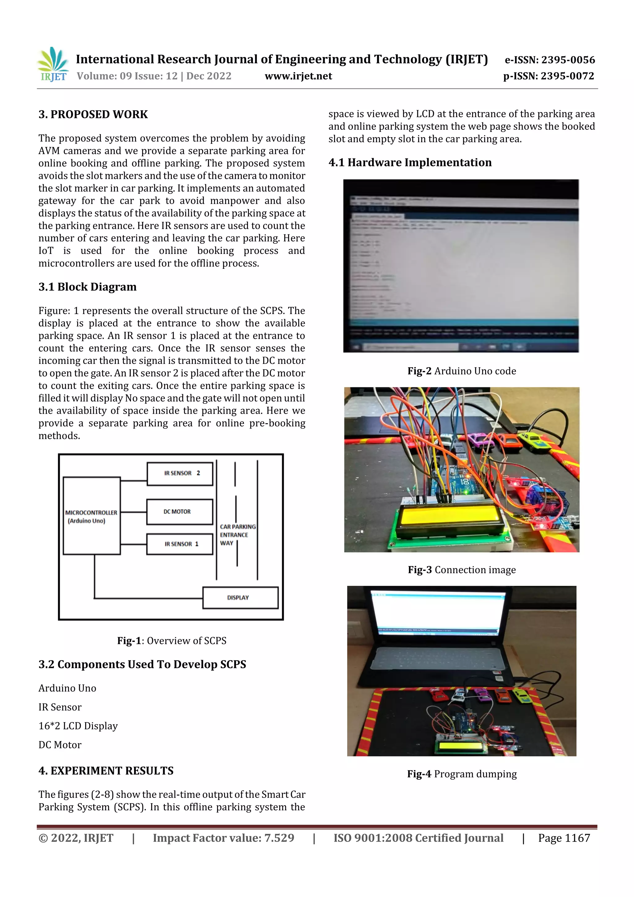 SMART CAR PARKING SYSTEM USING IR SENSOR | PDF