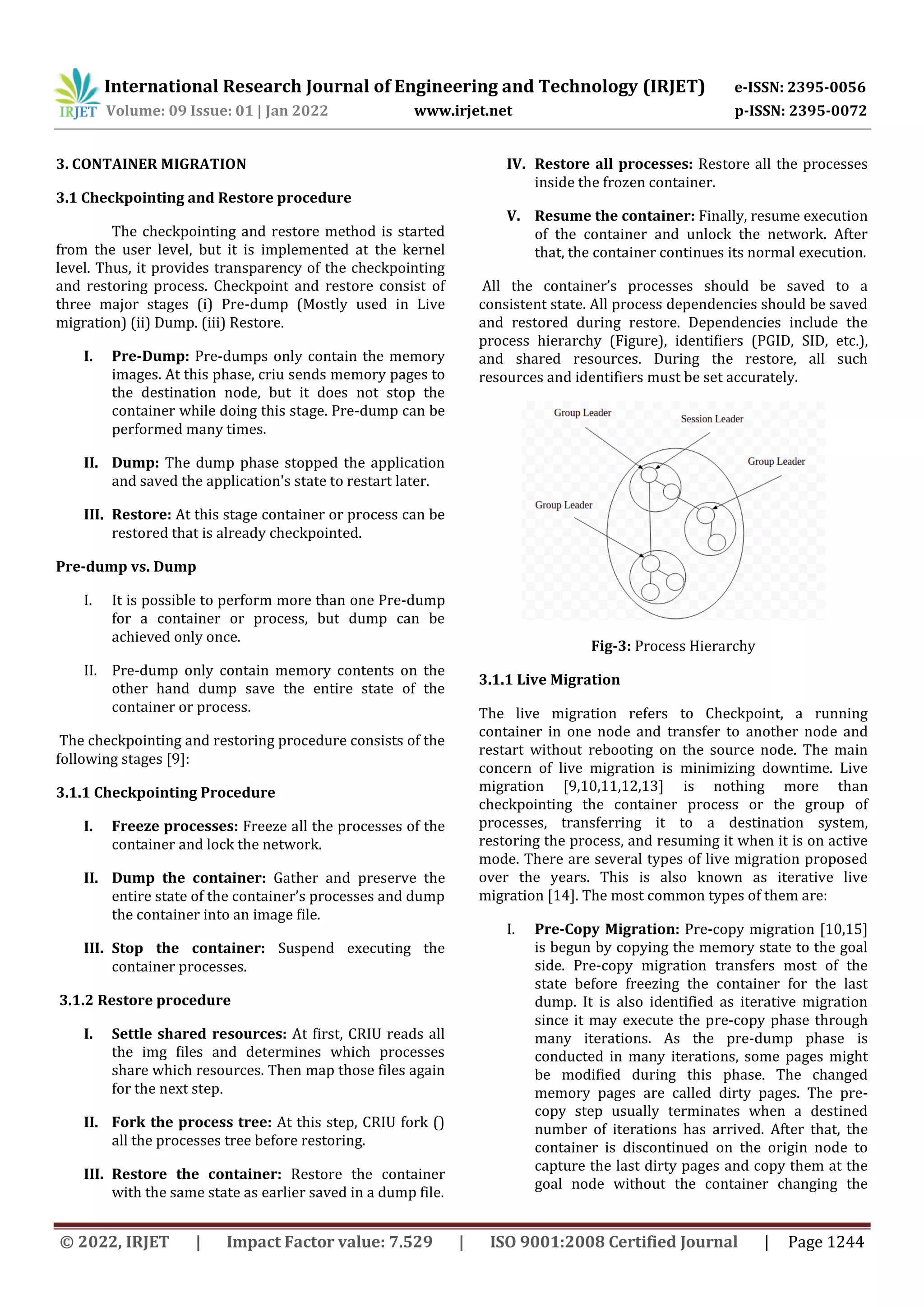 Understanding Migration Mechanisms of Containers using CRIU | PDF | Operating Systems | Computer ...