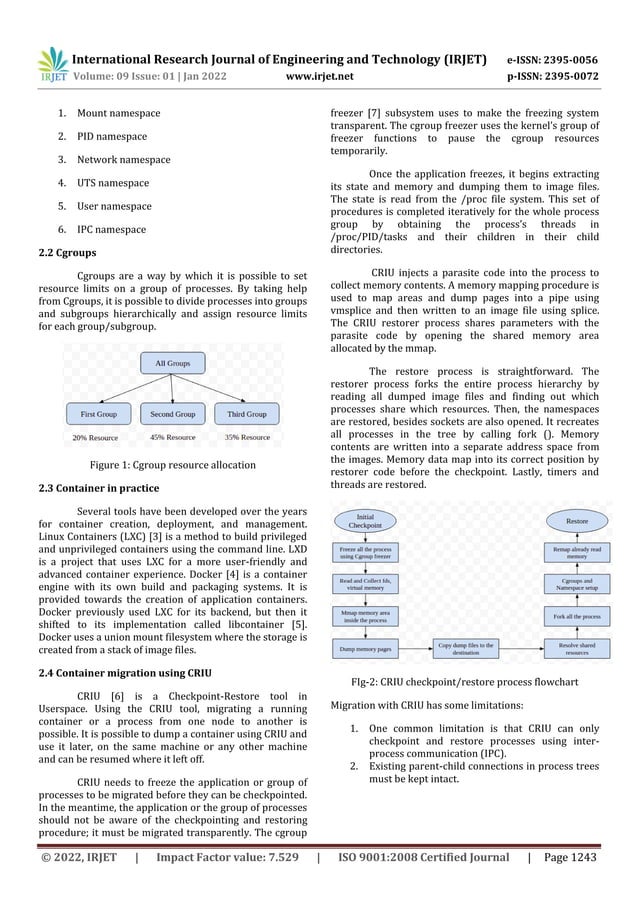 Understanding Migration Mechanisms of Containers using CRIU | PDF ...