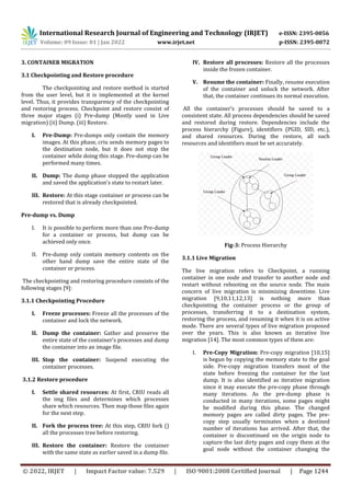 Understanding Migration Mechanisms of Containers using CRIU | PDF | Operating Systems | Computer ...