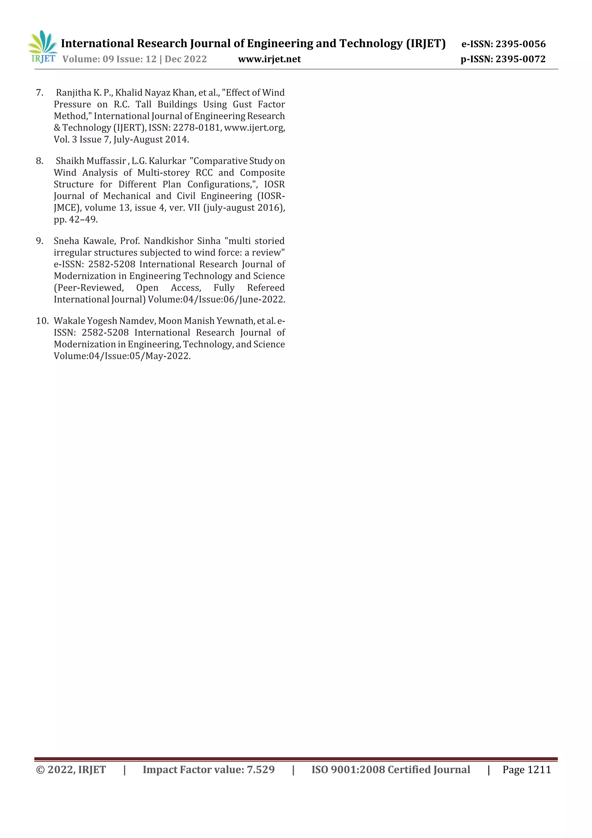 A COMPARATIVE STUDY USING ETABS SOFTWARE ON THE WIND ANALYSIS OF G+10 ...