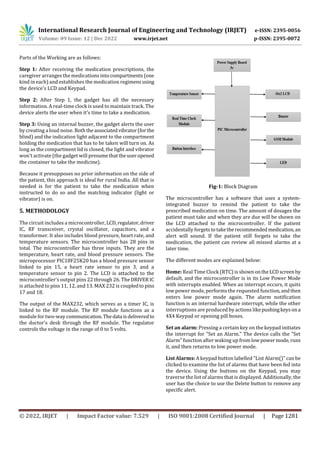 IOT-Based Medicine Reminder and Monitoring System for Safe Health | PDF