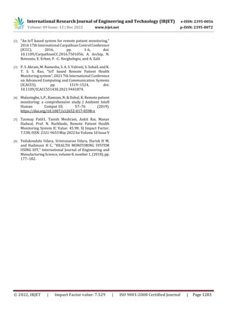 IOT-Based Medicine Reminder and Monitoring System for Safe Health | PDF