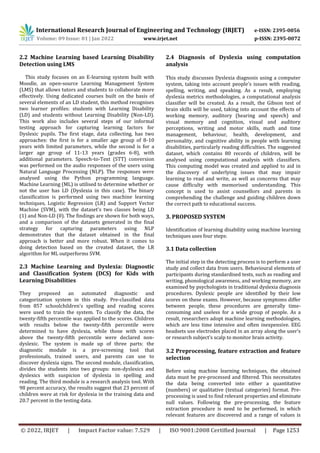 Identification of Learning Disability using ML | PDF
