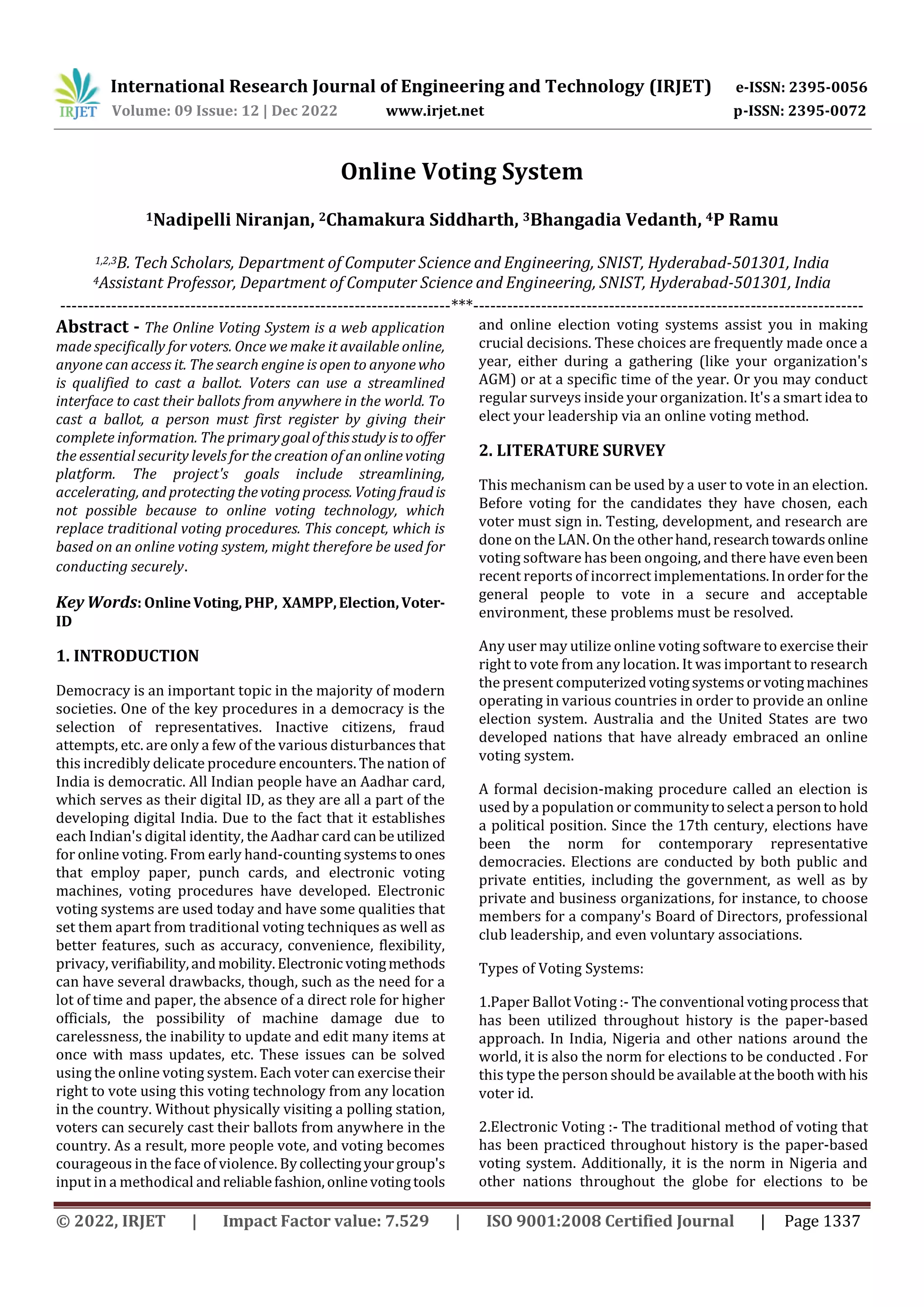 Online Voting System | PDF | Internet | Computing