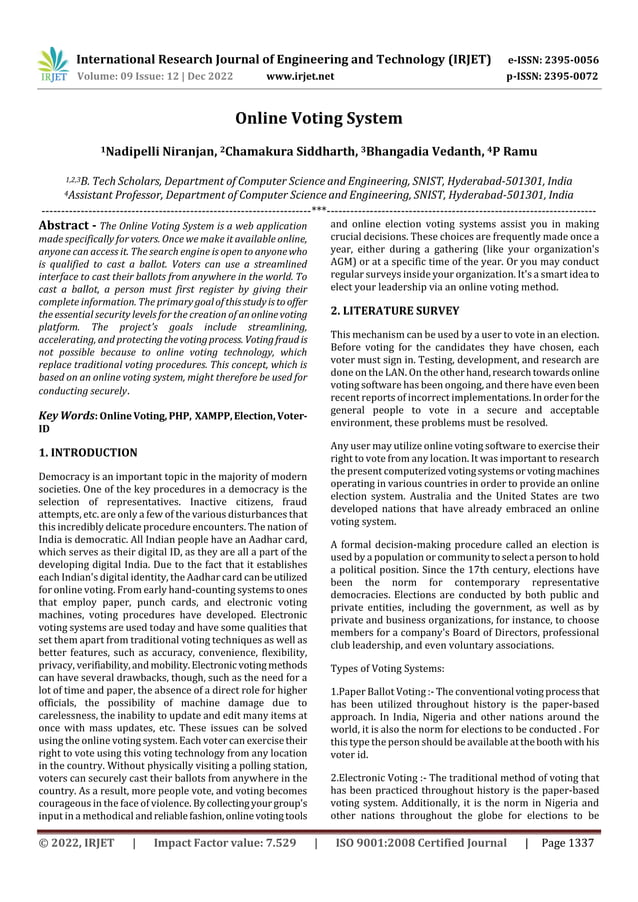 Online Voting System | PDF | Internet | Computing