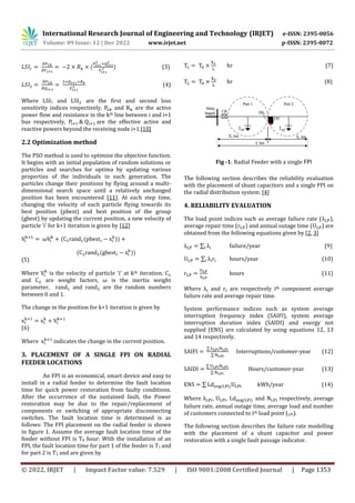 Reliability Evaluation of a Radial Feeder with the Placement of Both Shunt Capacitors and a ...