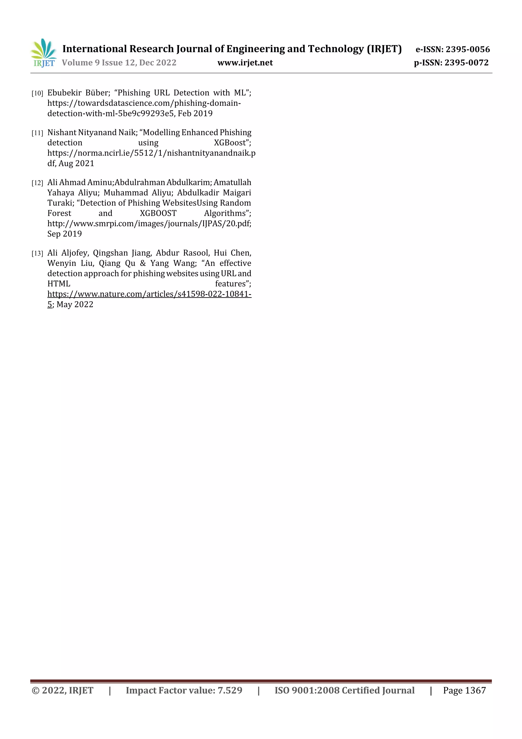 Phishing Website Detection Paradigm using XGBoost | PDF