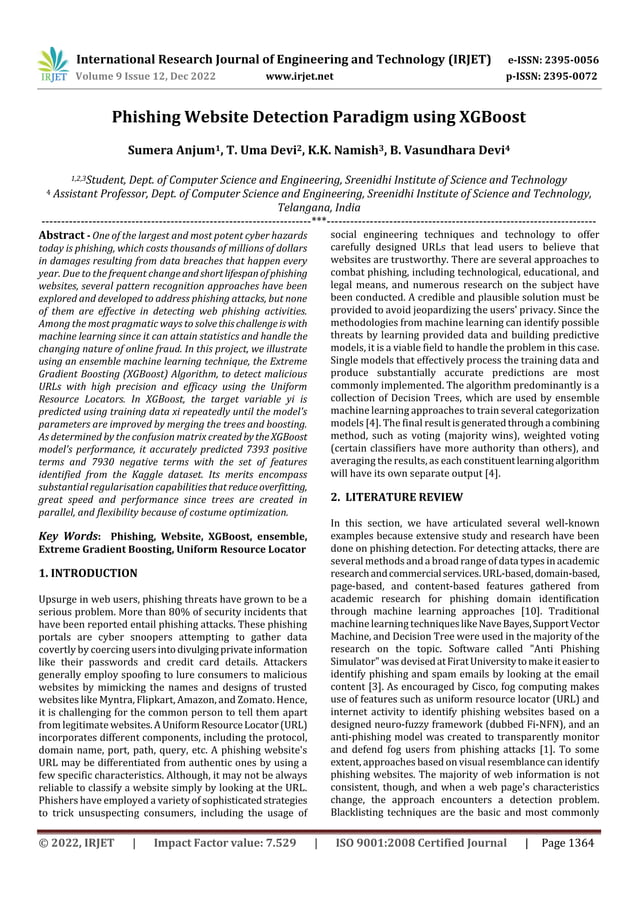 Phishing Website Detection Paradigm using XGBoost | PDF
