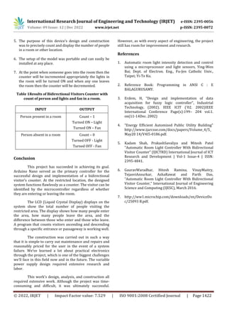 Energy Conservation Bidirectional visitor counter | PDF | Home ...