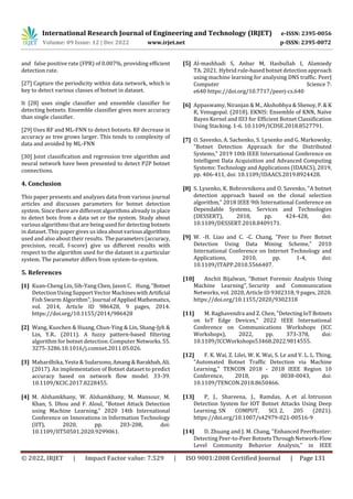 BOTNET DETECTION USING VARIOUS MACHINE LEARNING ALGORITHMS: A REVIEW | PDF