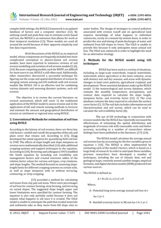 A review of the Application of the Revised Universal Soil Loss Equation ...