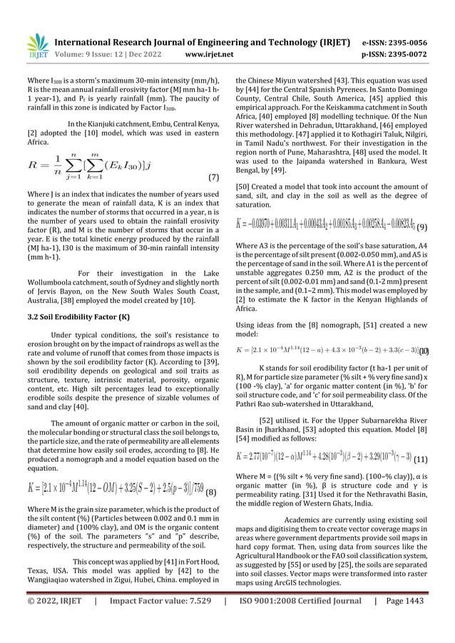 A review of the Application of the Revised Universal Soil Loss Equation for estimation of annual ...
