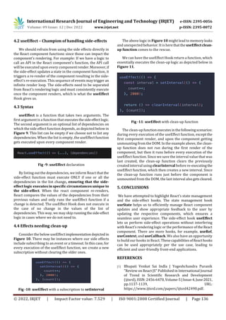 React state management and side-effects – A Review of Hooks | PDF
