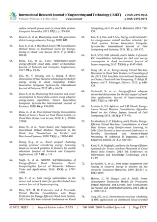 Energy Efficient Technologies for Virtualized Cloud Data Center: A Systematic Mapping Study (SMS ...