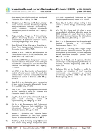 Energy Efficient Technologies for Virtualized Cloud Data Center: A Systematic Mapping Study (SMS ...