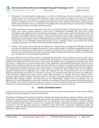 A Review of Neural Networks Architectures, Designs, and Applications | PDF