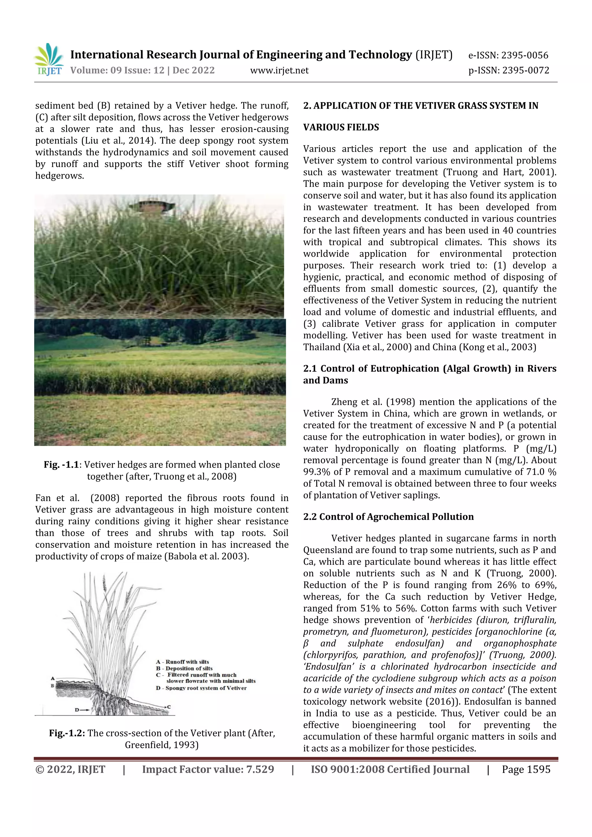 Application of Vetiver Grass Technology for Dump slope stabilization ...