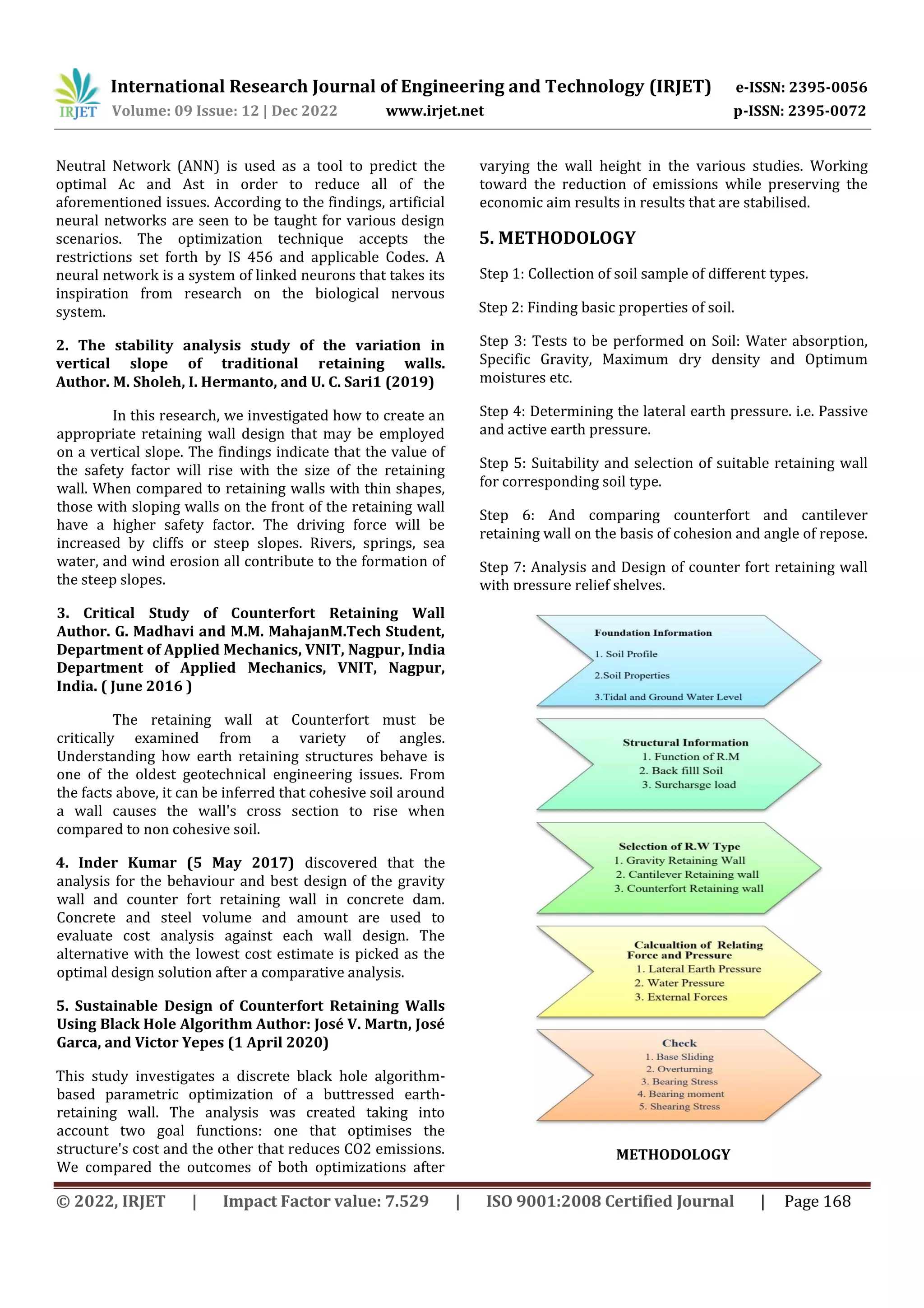 A REVIEW ON ANALYSIS AND DESIGN OF COUNTER FORT RETAINING WALL FOR ...