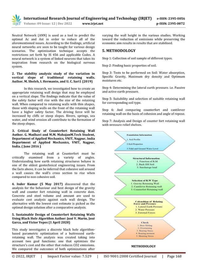 A REVIEW ON ANALYSIS AND DESIGN OF COUNTER FORT RETAINING WALL FOR ...