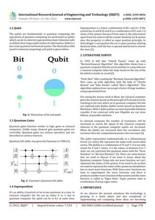 Technological Survey on Quantum Computing | PDF