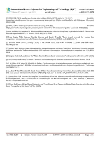 Deep Learning Assisted Tool for Face Mask Detection | PDF