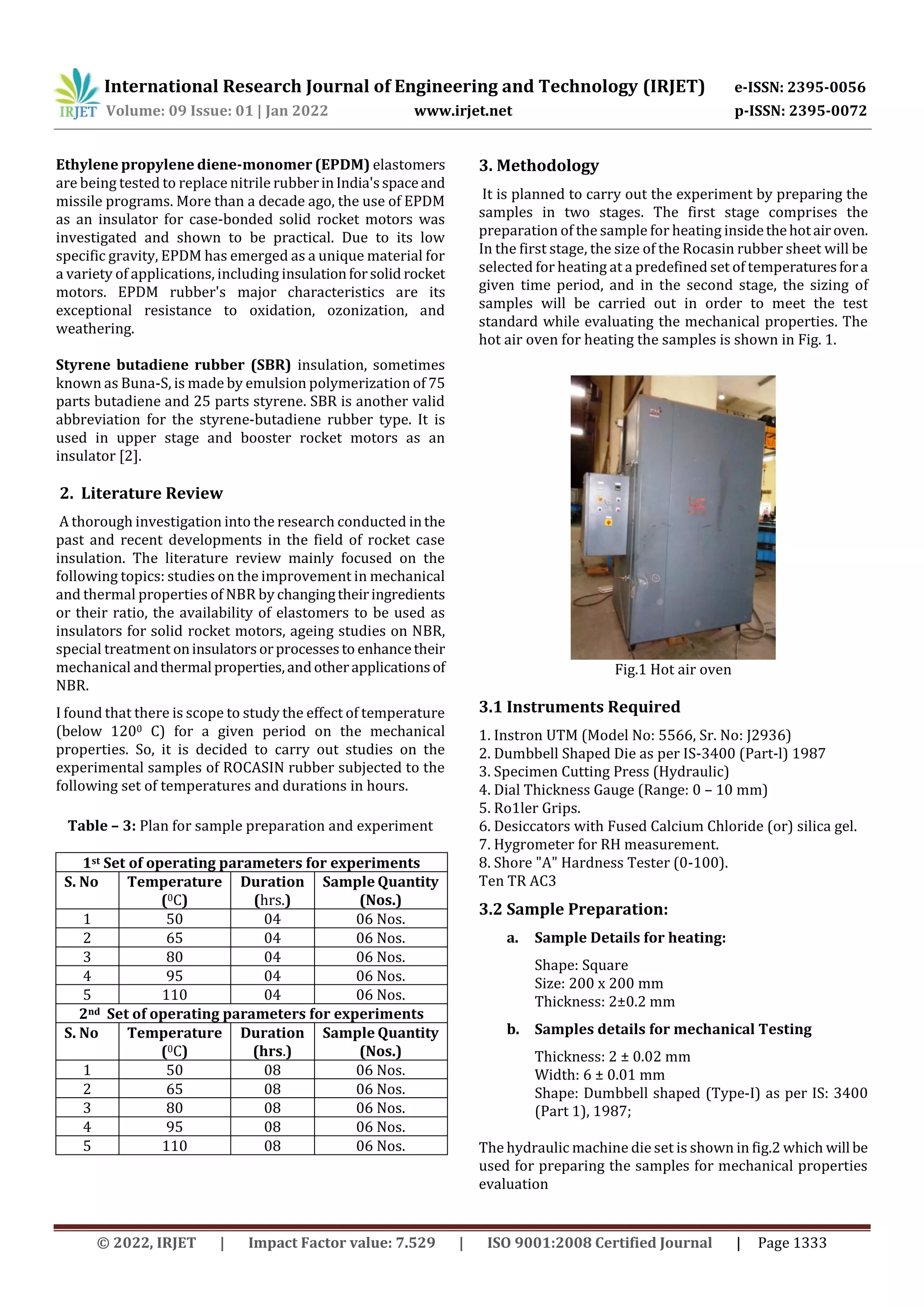 Study on Mechanical Properties of ROCASIN (Rocket Case Insulation ...