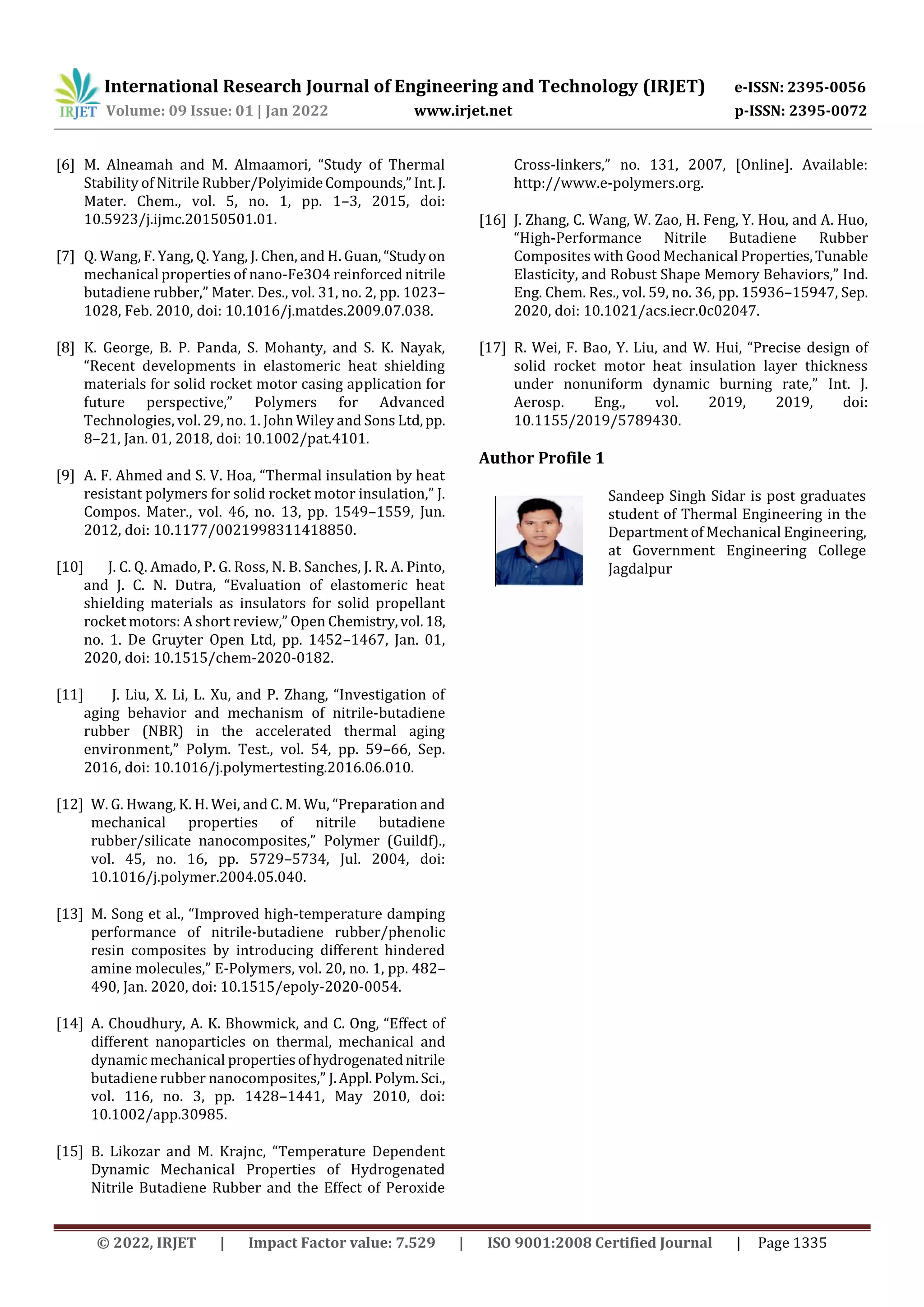 Study on Mechanical Properties of ROCASIN (Rocket Case Insulation ...