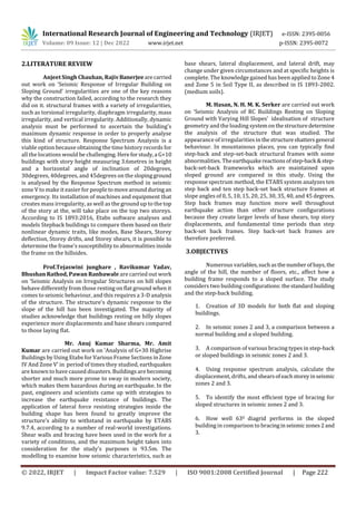SEISMIC ANALYSIS OF STRUCTURE ON SLOPED GROUND CONSTRUCTED WITH ANGLE DIAGRID AND BRACINGS USING ...