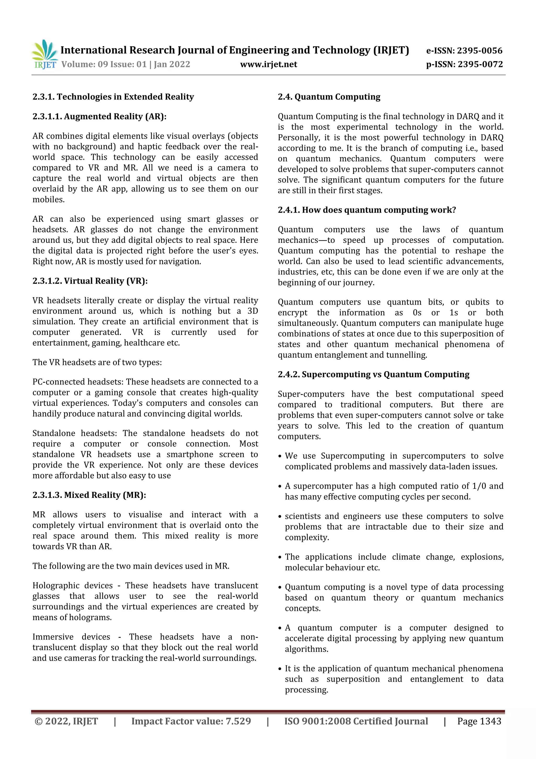 DARQ - The Bleeding Edge Technology | PDF