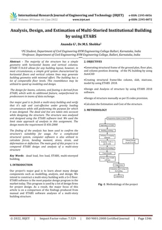 Analysis, Design, and Estimation of Multi-Storied Institutional Building by using ETABS | PDF ...