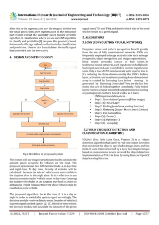 Vehicle Traffic Analysis using CNN Algorithm | PDF