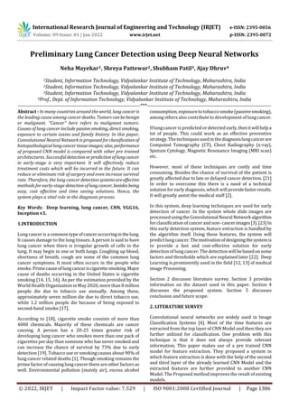 Preliminary Lung Cancer Detection using Deep Neural Networks | PDF