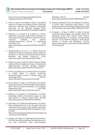 AN INVESTIGATION ON MINE OVERBURDEN DUMP SLOPE STABILITY | PDF