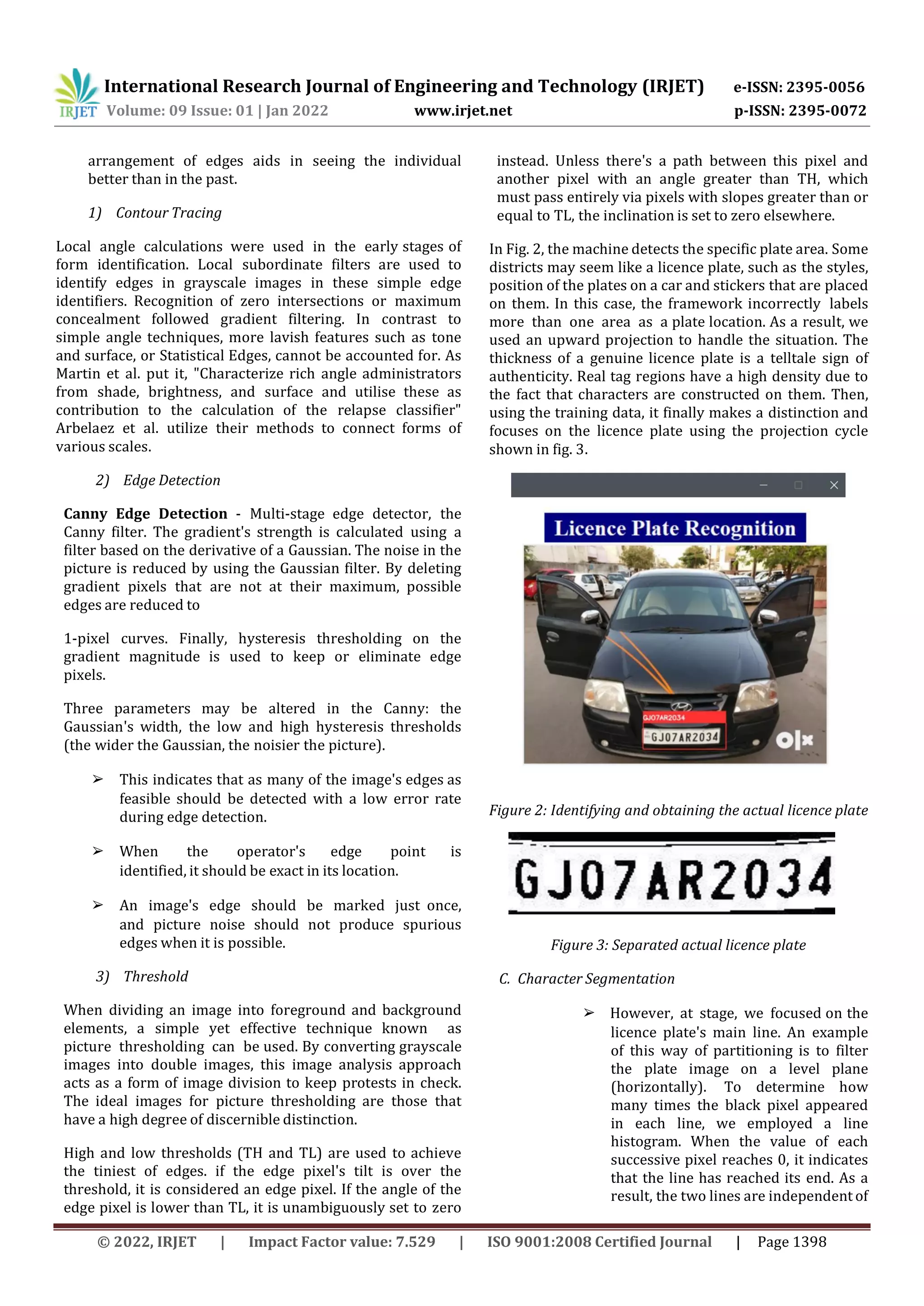 Licence Plate Recognition Using Supervised Learning and Deep Learning | PDF