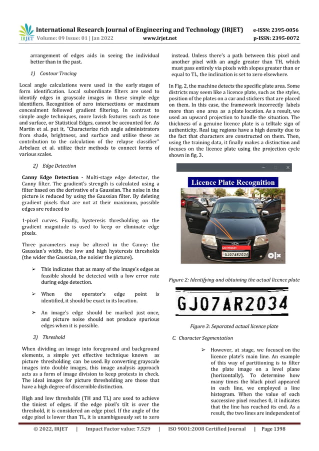 Licence Plate Recognition Using Supervised Learning and Deep Learning | PDF